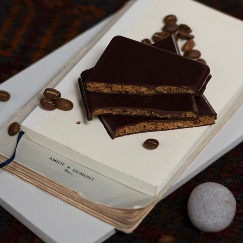 Tablette de chocolat praliné café